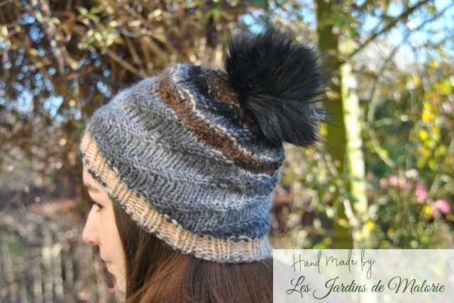 Bonnet Gaspard à spirales – Hand made by Les Jardins de Malorie